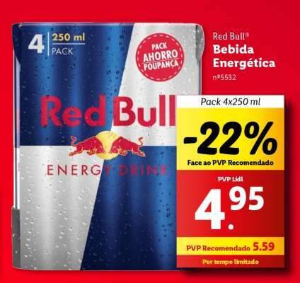 Promoção e preço de Red Bull na Lidl - mai. 2025