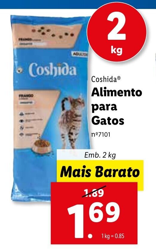 Promoção e preço de Coshida na Lidl - abr. 2025