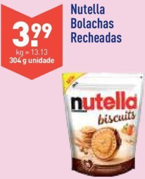 Promoção Nutella Bolachas Recheadas 304g Em Aldi