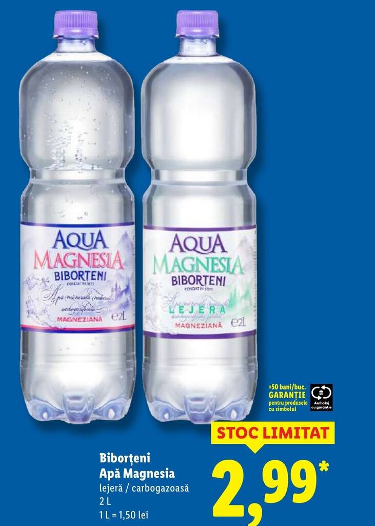 Oferte și preț Apa Lidl – sept. 2025