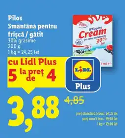 Oferte și preț Pilos Lidl – oct. 2025