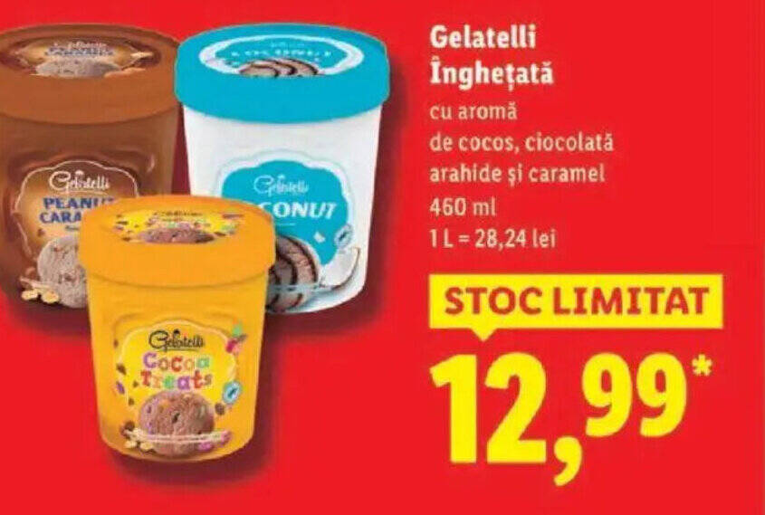 Oferte și preț Înghețată Lidl – oct. 2025
