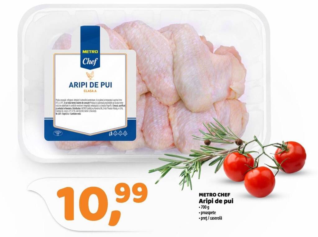 METRO CHEF Aripi de pui 700 g ofertă la La Doi Pasi