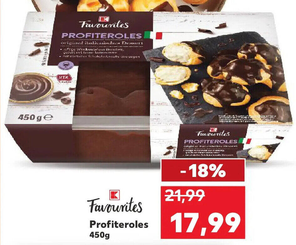 Profiteroles 450 g ofertă la Kaufland