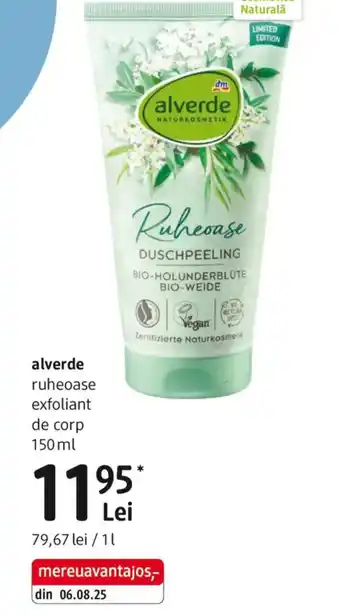 Alverde ruheoase exfoliant de corp 150 ml ofertă la DM