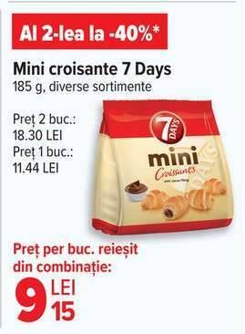 Mini croissante 7 Days ofertă la Carrefour