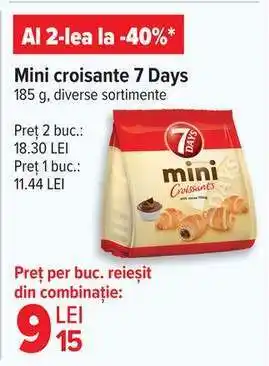 Mini croissante 7 Days ofertă la Carrefour