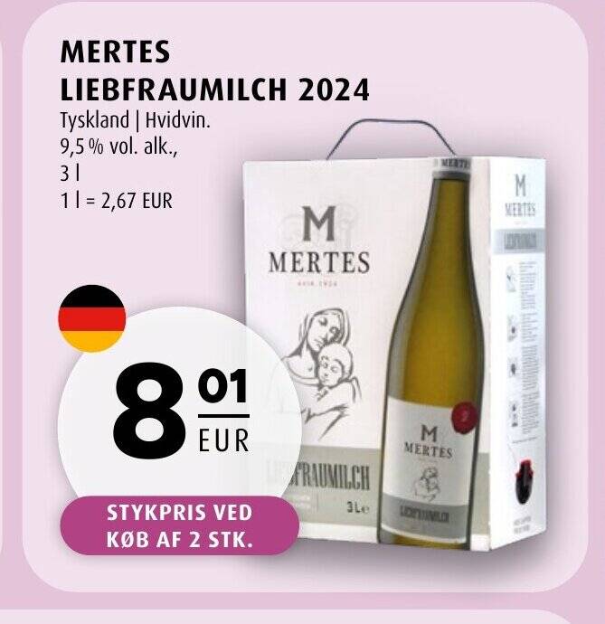 MERTES Liebfraumilch 2024 3 L erbjudande hos Scandinavian Park