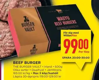 BEEF BURGER erbjudande hos Willys