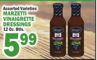 MARZETTI VINAIGRETTE DRESSINGS offer at Bravo Supermarkets