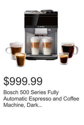 Bosch 500 Series Fully Automatic Espresso and Coffee Machine, Dark ...