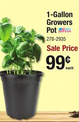 1-Gallon Growers Pot offer at Menards