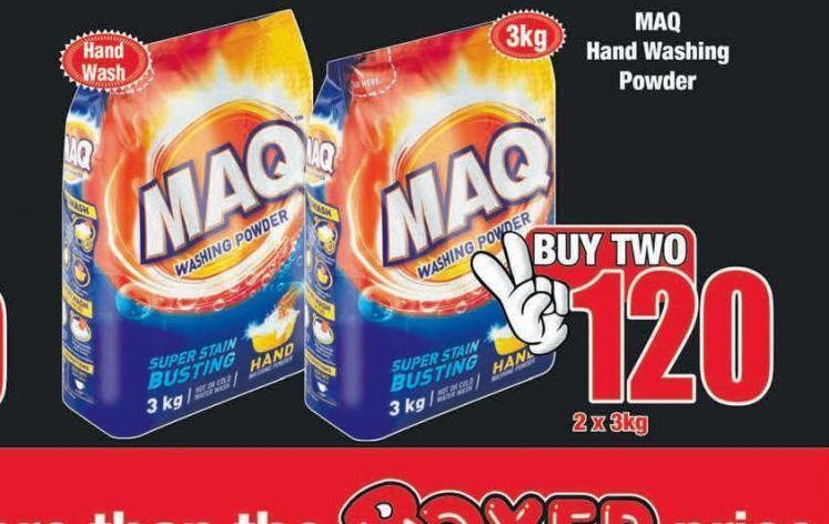Maq washing powder 2 offer at Boxer