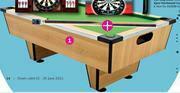 Shoot Vegas Pool Table Plus EASI8 2 x 57" Cues 1 Piece-Each offer at Game