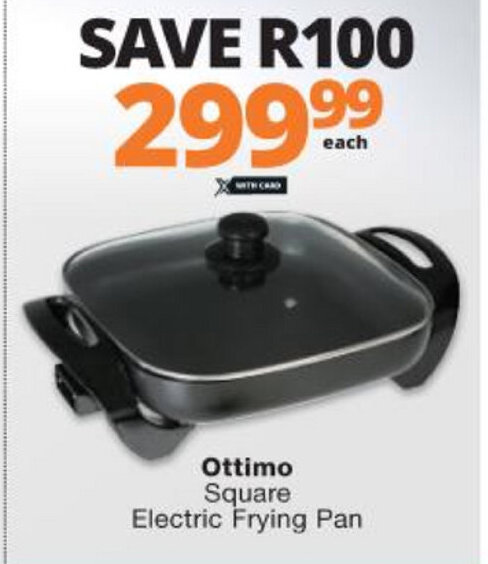 Ottimo Square Electric Frying Pan offer at Checkers