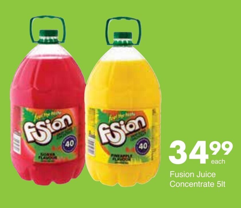 Fusion Juice Concentrate 5lt offer at Save Hyper