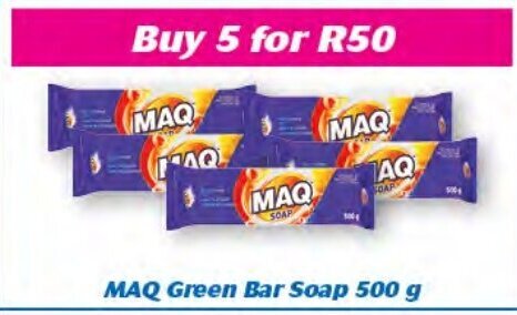 MAQ Green Bar Soap 500g offer at Cambridge Food