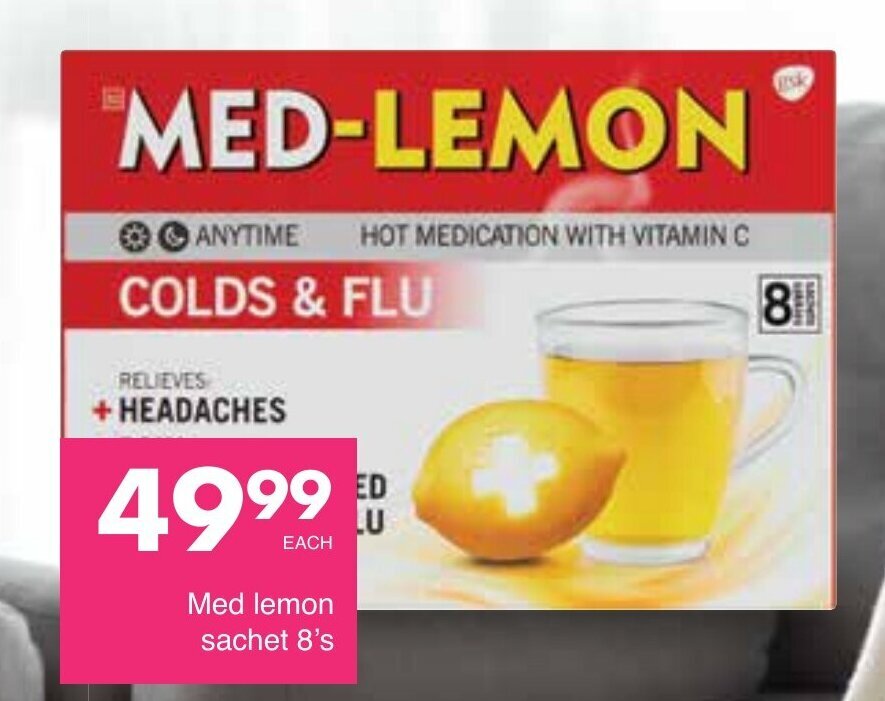 Med-Lemon Sachet 8's offer at Save Hyper