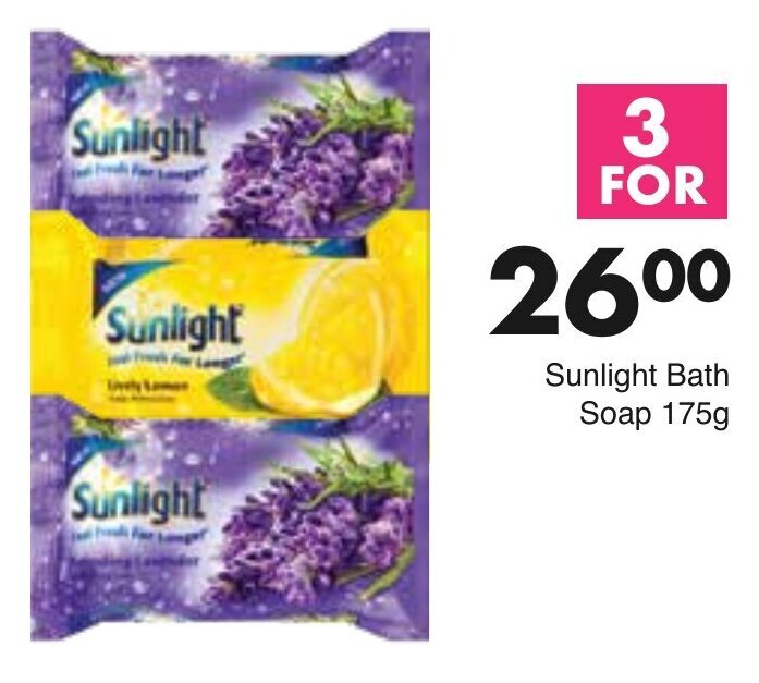 Sunlight Bath Soap 3 X 175g Offer At Save Hyper Sunlight Bath Soap 3 X 175g Offer At Save Hyper