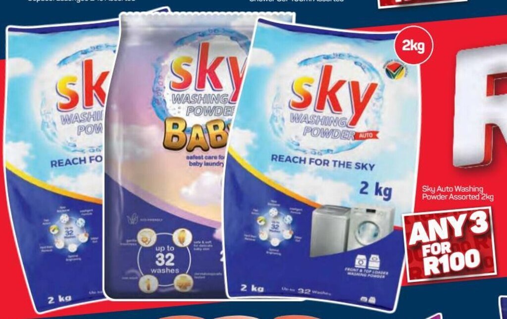 Sky Auto Washing Powder 3 x 2kg offer at Pick n Pay Hypermarket