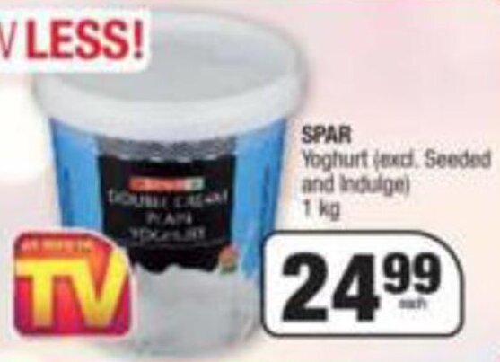 Spar Yoghurt 1kg offer at Spar