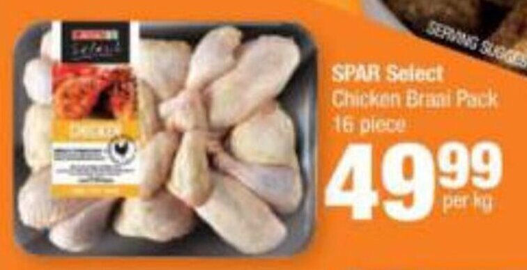 Spar Select Chicken Braai Pack 16-piece offer at Spar