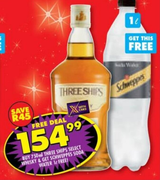 Three Ships Select Whisky 750 ml offer at Shoprite Liquor
