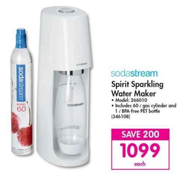 Sodastream Spirit Sparkling Water Maker offer at Makro