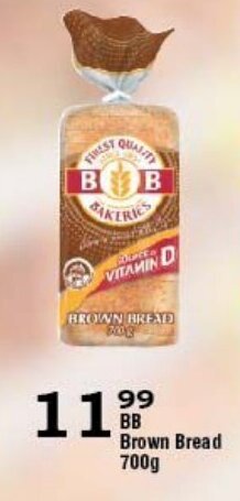 BB Brown Bread 700g offer at Oxford Freshmarket