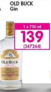 Old Buck Gin 750ml offer at Makro
