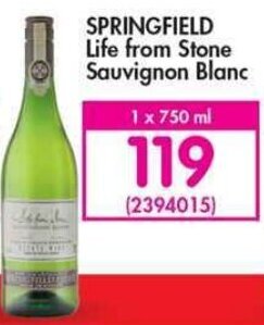 Springfield Life from Stone Sauvignon Blanc 750ml offer at Makro