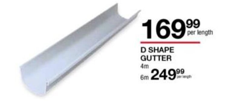D Shape Gutter 4m offer at Build It