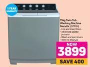 Defy 15kg Twin Tub Washing Machine Metallic DTT151 offer at Game