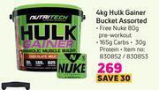 Nutritech Hulk Gainer Bucket Assorted-4Kg offer at Game