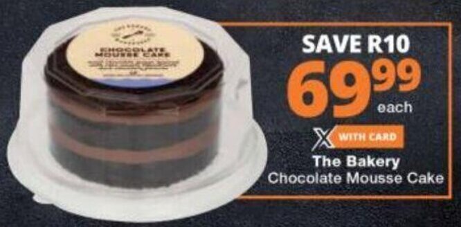 The Bakery Chocolate Mousse Cake offer at Checkers