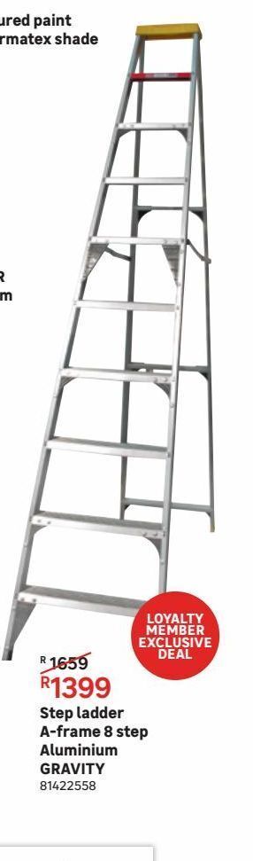 Step ladder a-frame b step aluminium gravity offer at Leroy Merlin