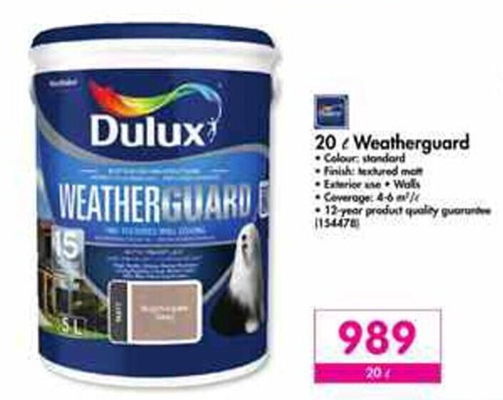 Dulux 20L Weatherguard offer at Makro