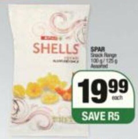 Spar Snack Range Assorted 100g / 125g offer at SuperSpar