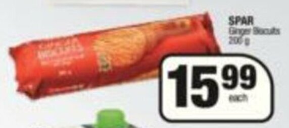 Spar Ginger Biscuits 200g offer at SuperSpar