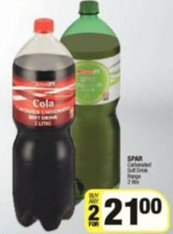 Spar Carbonated Soft Drink 2 x 2L offer at SuperSpar