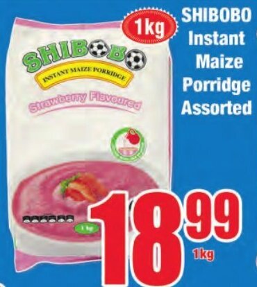 Shibobo Instant Maize Porridge Assorted 1kg offer at Boxer Superstores