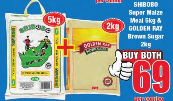 Shibobo Super Maize Meal 5kg & Golden Ray Brown Sugar 2kg offer at ...