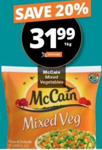 Mixed vegetables specials Checkers – Jul 2025