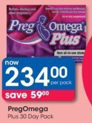 Preg Omega Plus 30 Day Pack offer at Clicks