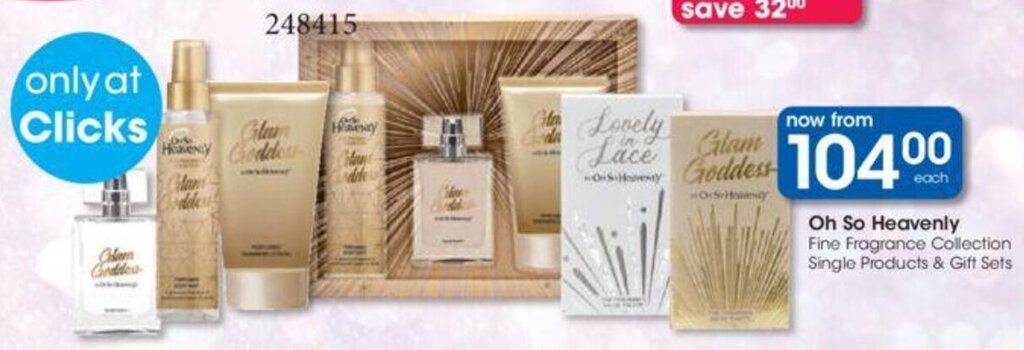 Oh So Heavenly Fine Fragrance Collection Single Products & Gift Sets offer at Clicks