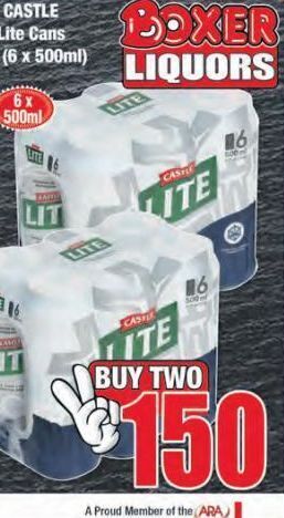 All Castle Lite offers - Find and view the cheapest Castle Lite offer!