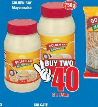 Golden ray mayonnaise 2 offer at Boxer