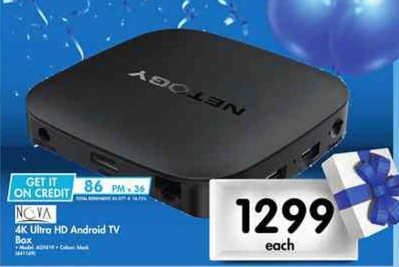 Netogy 4K Ultra HD Android TV Box offer at Makro