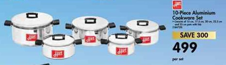 10-Piece Aluminiu Cookware Set offer at Makro