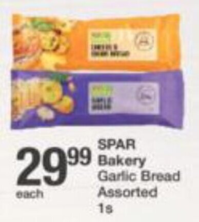 Spar Bakery Garlic Bread Assorted offer at Spar